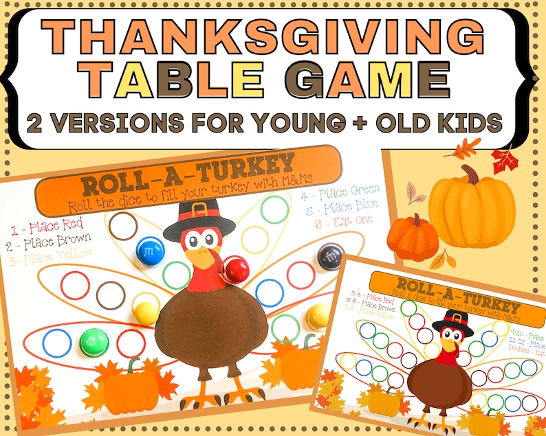 Thanksgiving Table Game for Kids - Toddler, Preschool, Older Kid ...
