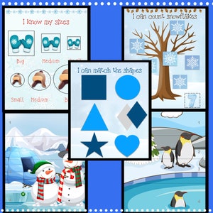 Winter Toddler + Preschool Busy Binder -DIY Printable Quiet Book of ...