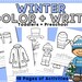 Winter Toddler Preschool Coloring Tracing and Copying - Etsy