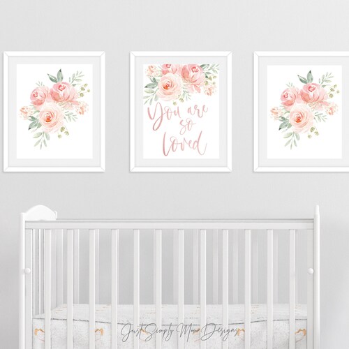 Printable Pink Nursery Wall Decor for Baby Girl Nursery - Etsy