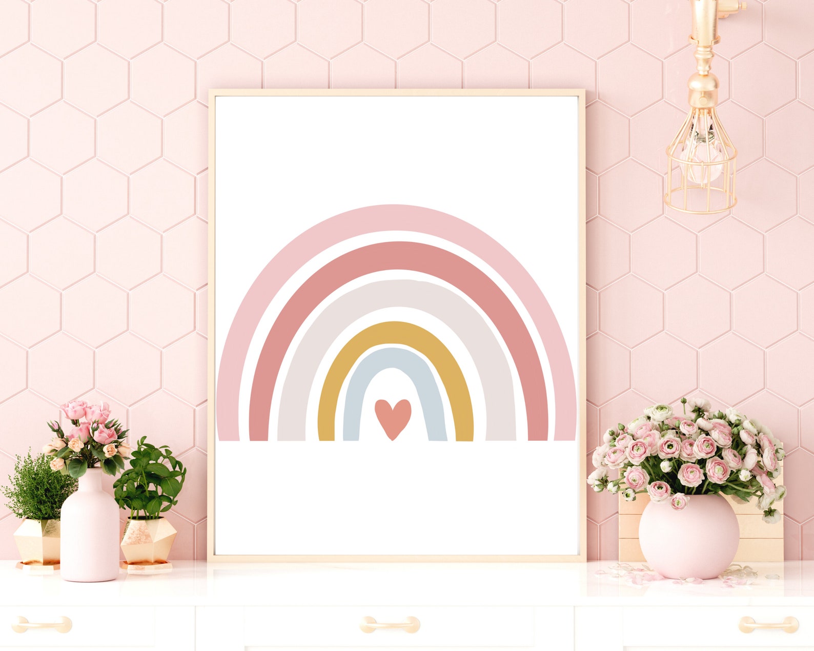 Rainbow Baby Wall Art Nursery Wall Decor for Baby Girl - Etsy