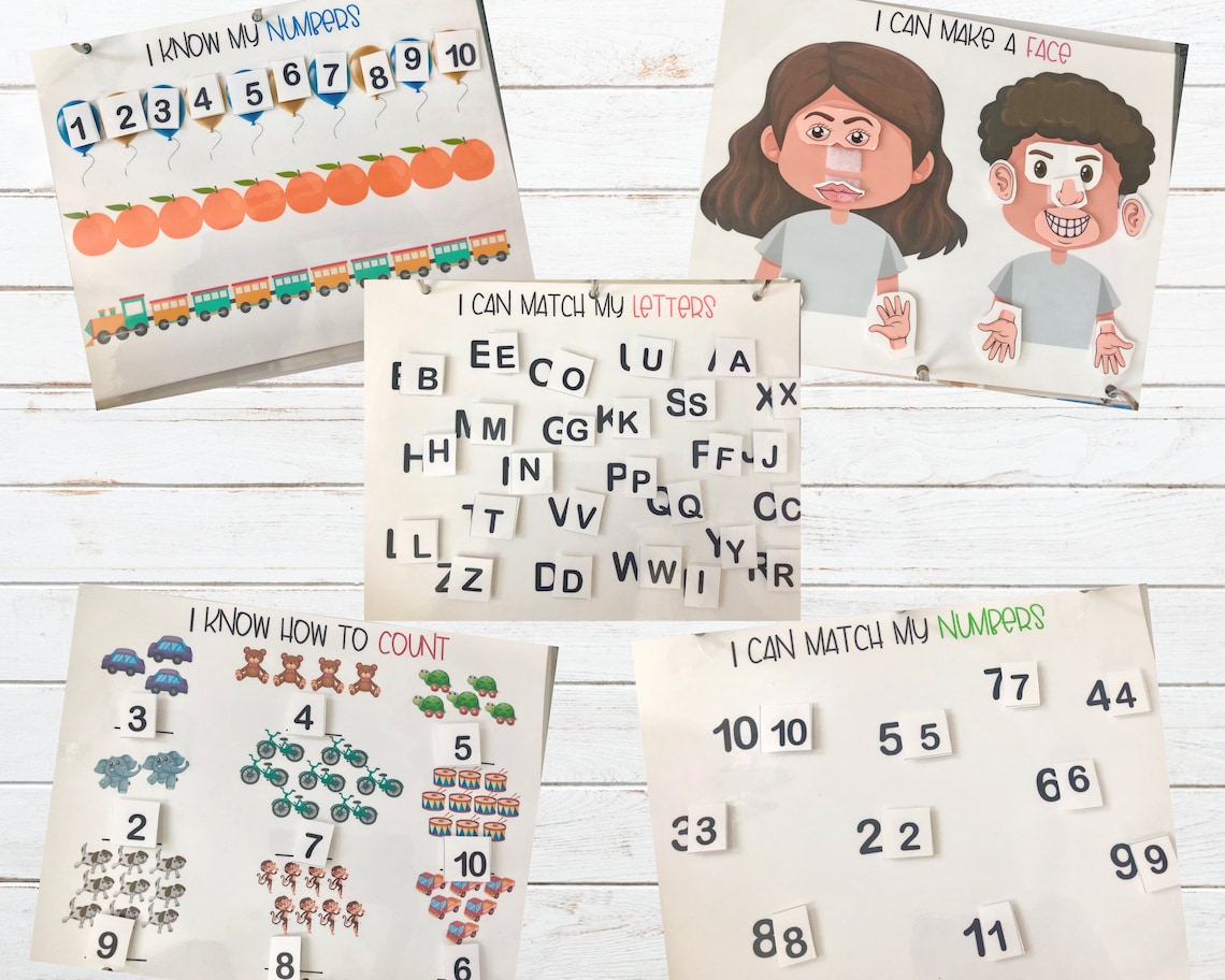 Printable DIY Toddler Busy Binder quiet Book of Learning and - Etsy