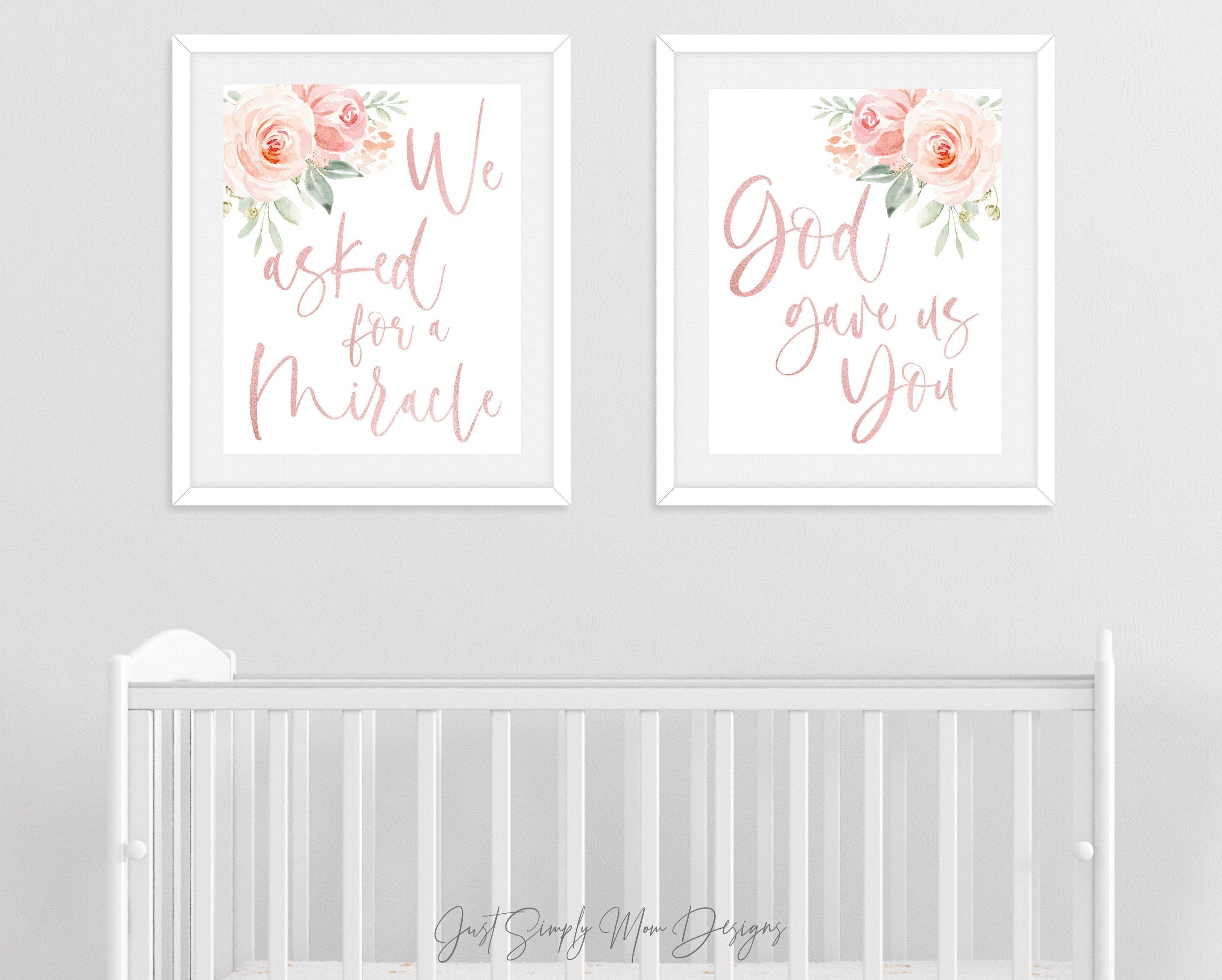Printable Pink Nursery Wall Decor for Baby Girl Nursery - Etsy