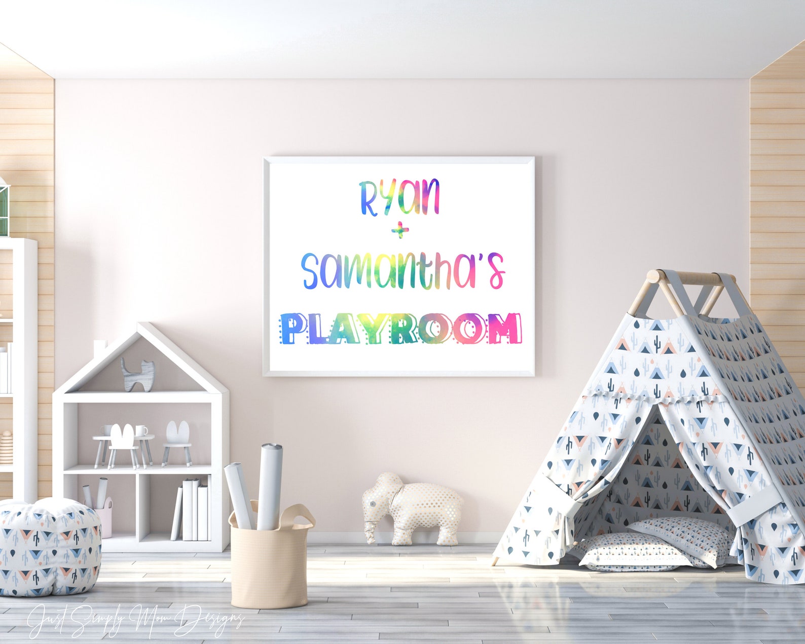Rainbow Printable Playroom Sign Wall Decor More Colors Kids - Etsy