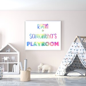 Rainbow Printable Playroom Sign Wall Decor More Colors Kids Room ...