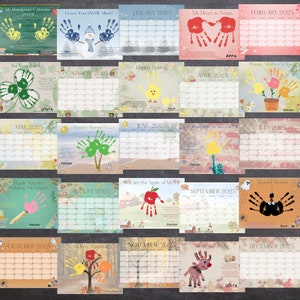 My Handprint Calendar 2024-2025, Memory Book Printable for Toddler ...