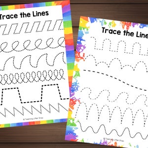 Pre Handwriting Line Tracing Worksheets, Preschool Printable ...