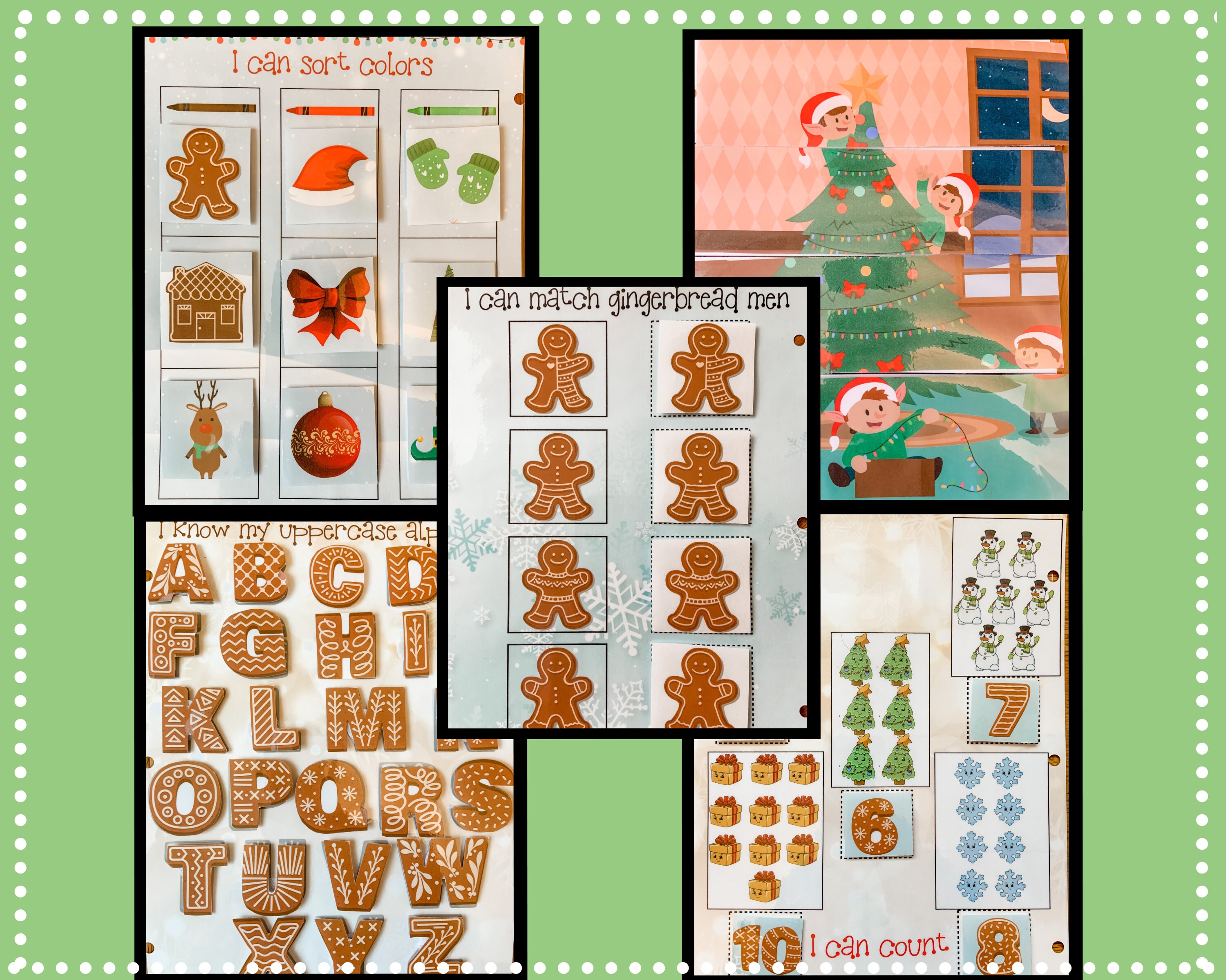Christmas Toddler Preschool Busy Binder DIY Printable Quiet - Etsy