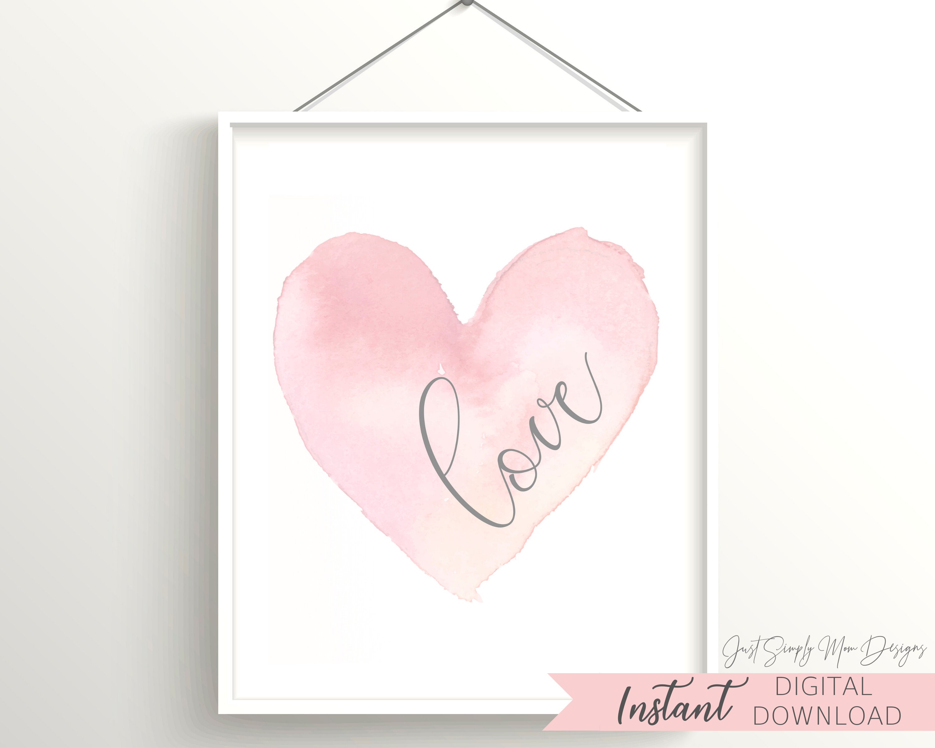 Printable Pink Nursery Wall Decor for Baby Girl Nursery - Blush ...