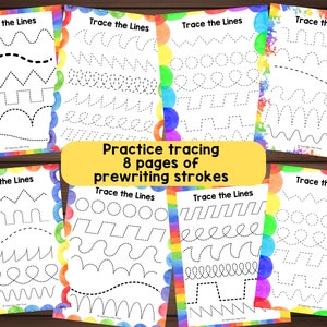 Pre Handwriting Line Tracing Worksheets, Preschool Printable ...