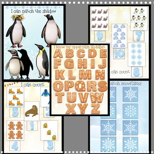 Winter Toddler + Preschool Busy Binder -DIY Printable Quiet Book of ...