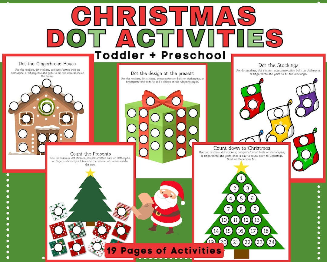 Christmas Toddler + Preschool Dot Activity Printables -fine Motor ...