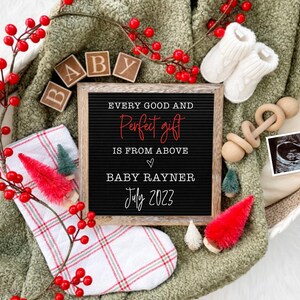 Christmas Digital Pregnancy Announcement for Social Media - Baby Reveal ...