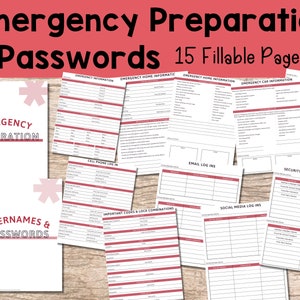 Emergency Binder Printable and Fillable, in Case of Emergency Printable ...