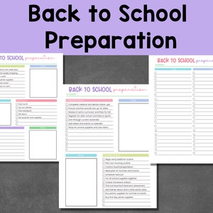 Back to School Planner Printable, Fillable PDF, Printable Organizer for ...