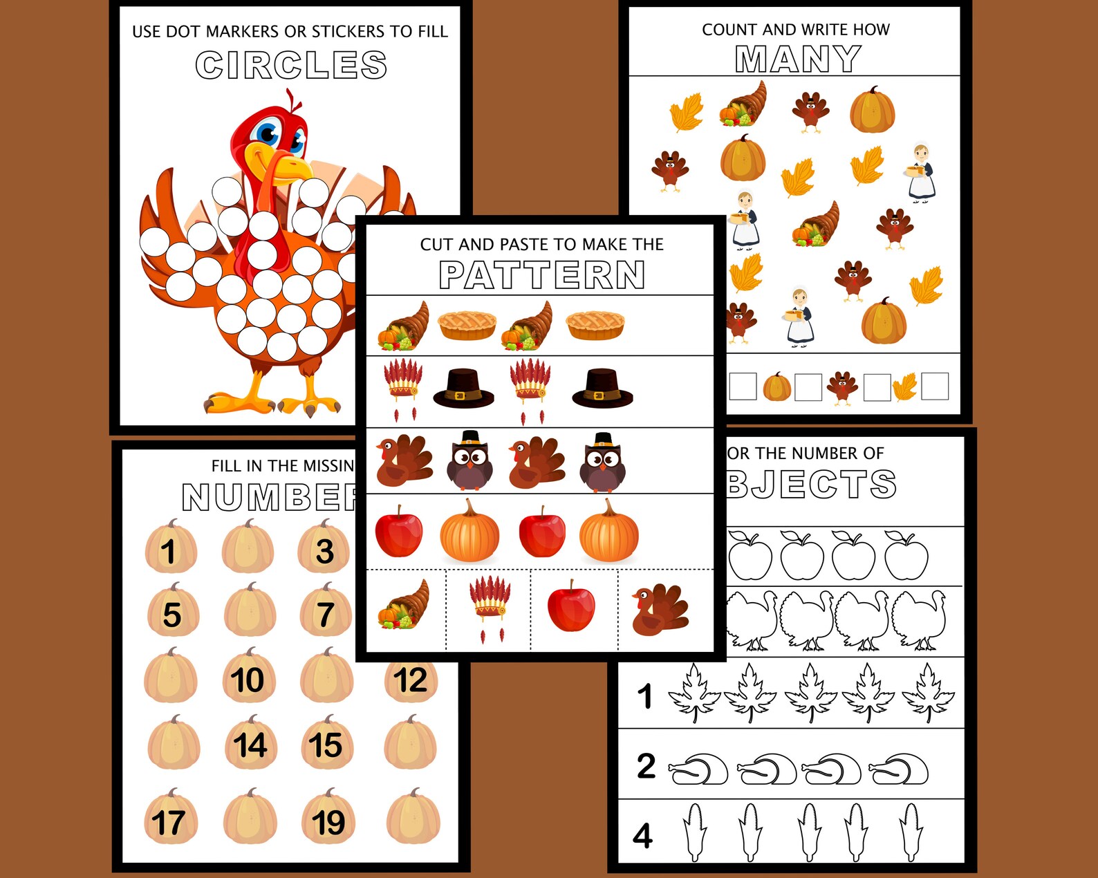 Thanksgiving Toddler & Preschool Learning Activity Packet - Etsy