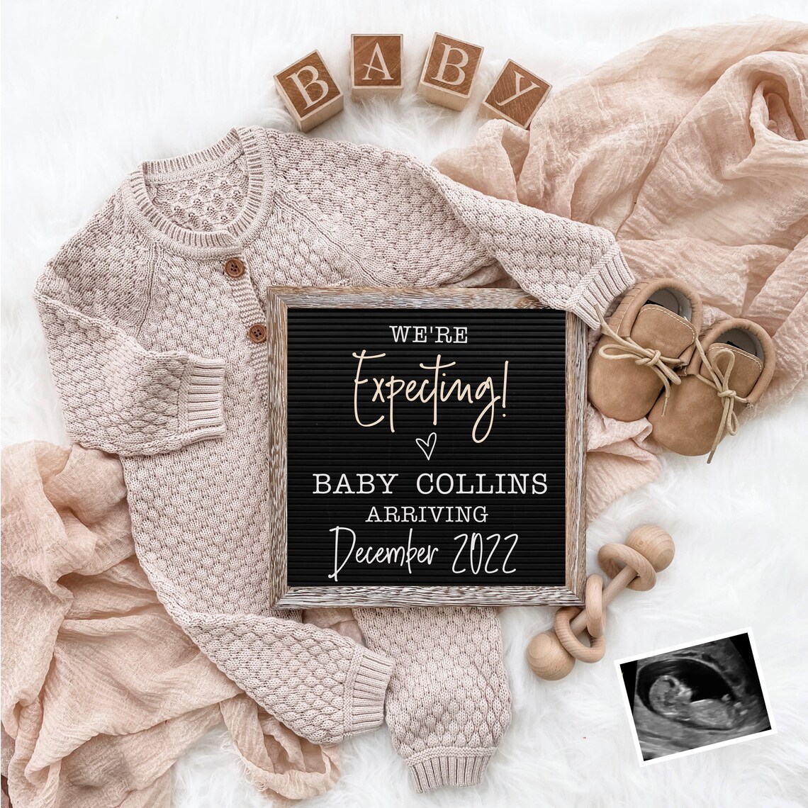 Pregnancy Announcement Digital Download for Social Media -baby ...