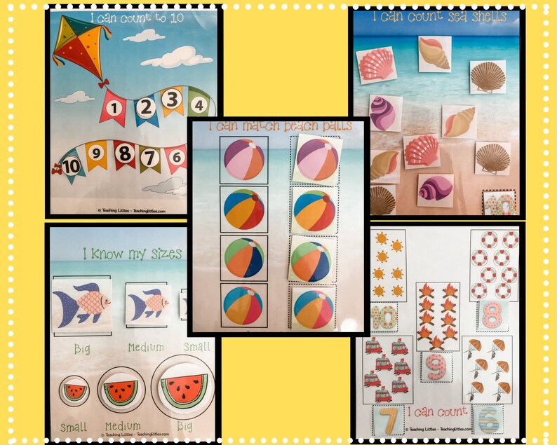 Busy Book Educational Activities Summer Toddler Preschool - Etsy