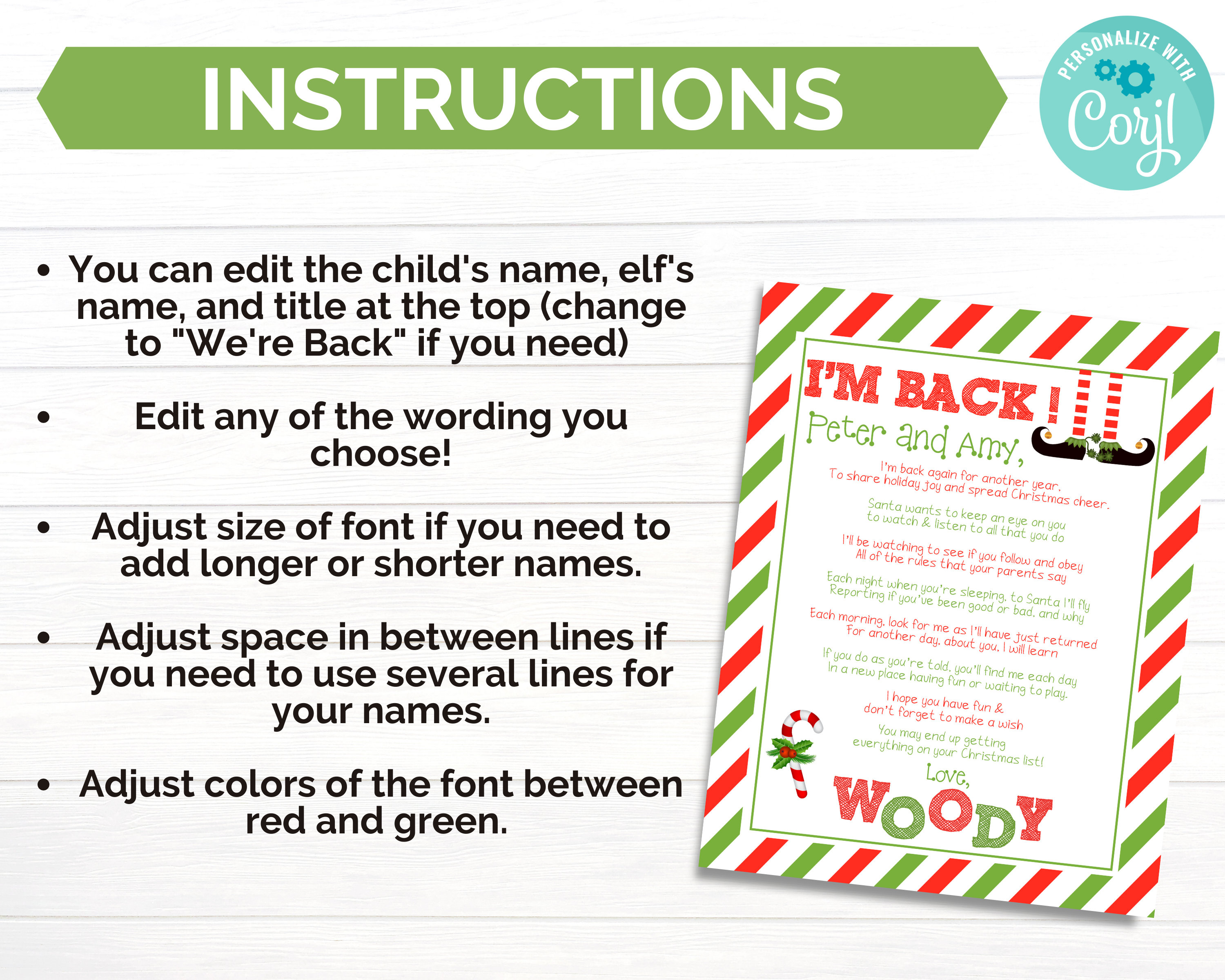 Printable Elf Arrival and Goodbye Letter christmas and - Etsy