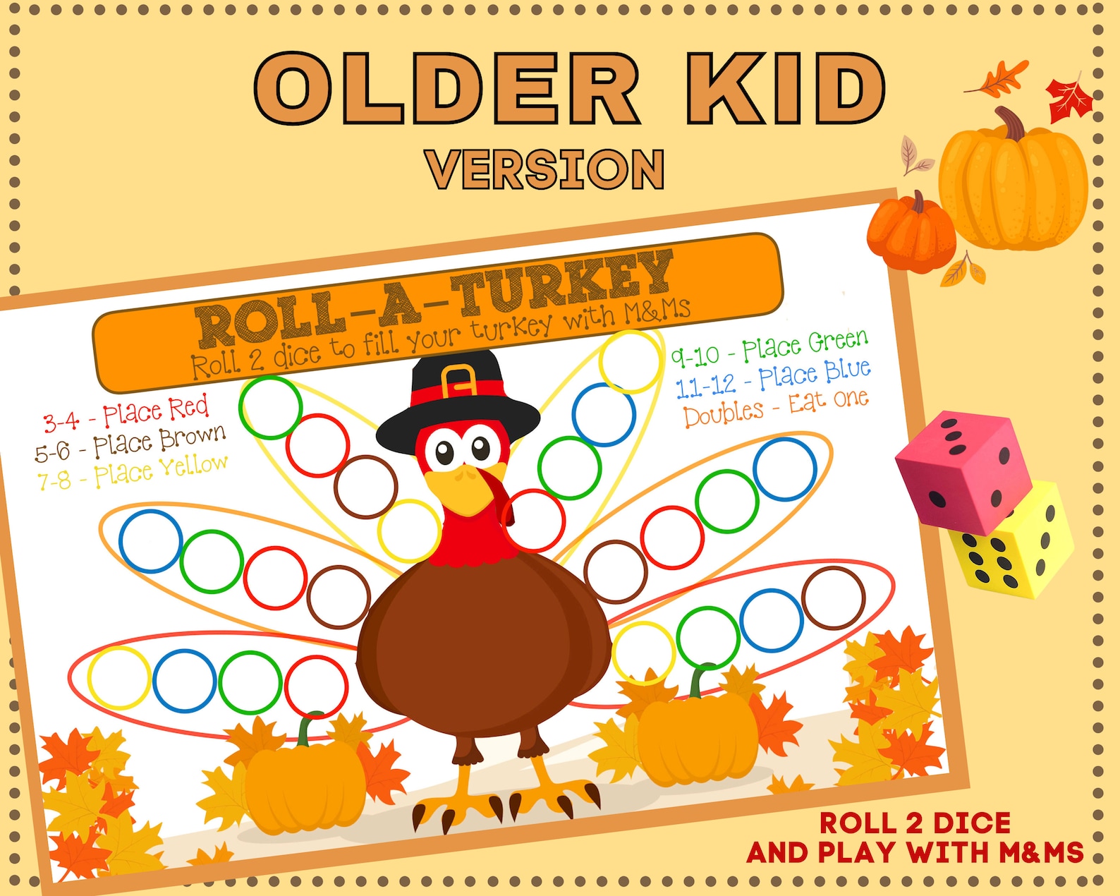 Thanksgiving Table Game for Kids Toddler Preschool Older - Etsy
