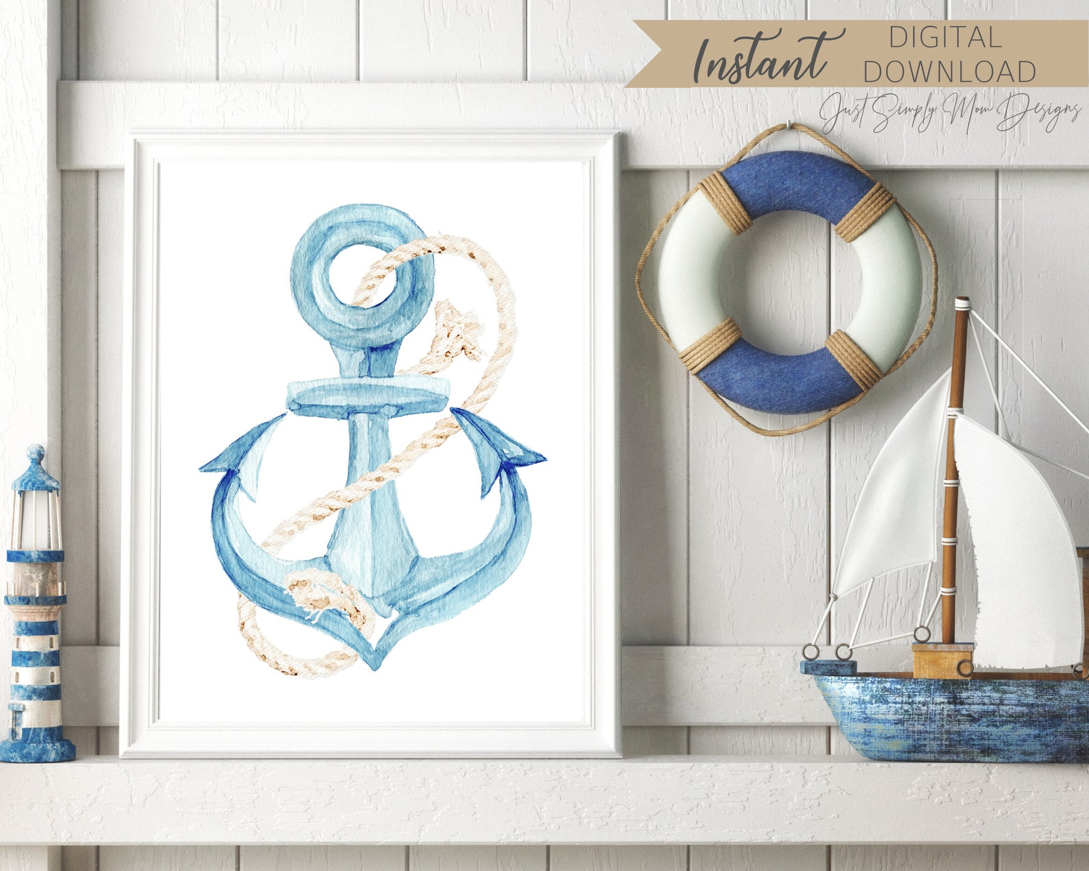 Nautical Wall Decor for Baby Boy Nursery or Beach Home | Etsy