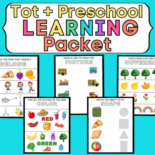 Printable DIY Toddler Busy Binder quiet Book of Learning and - Etsy