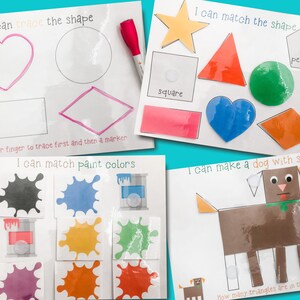 Printable DIY Toddler Busy Book - Colors & Shapes -learning Binder With ...