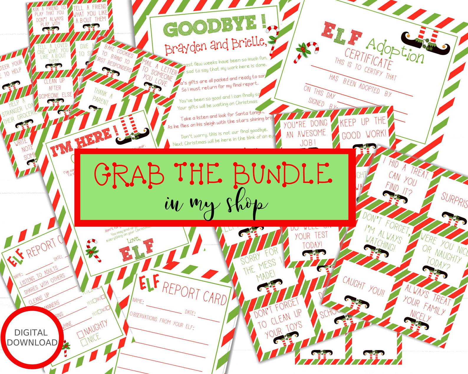 Printable Elf Arrival and Goodbye Letter christmas and - Etsy