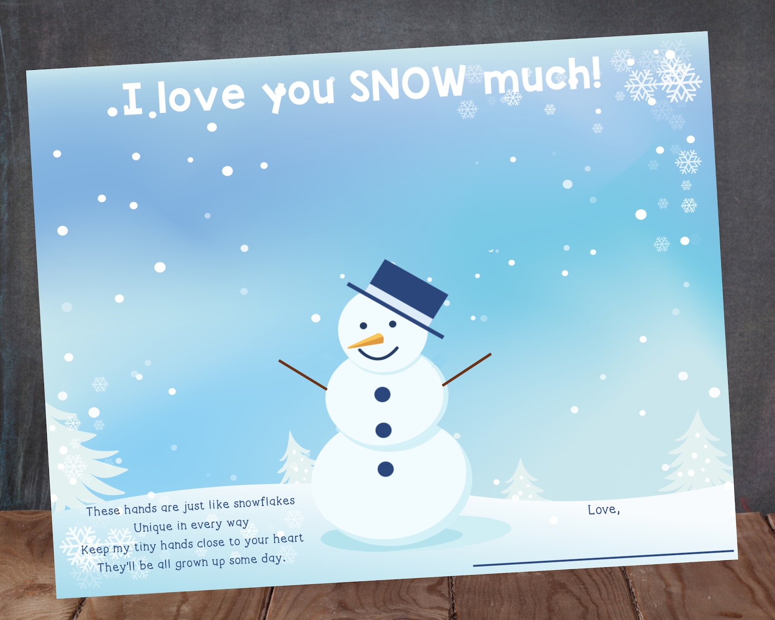 Preschool Winter Handprint Craft Printable Preschool - Etsy