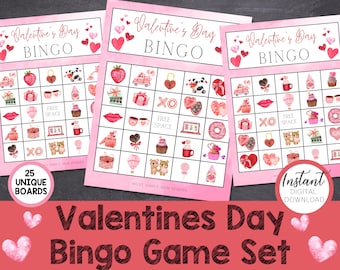 Valentine's Day Bingo Party Game for Kids, Instant Download - Etsy