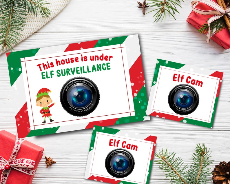 Printable Elf Surveillance Elf Cam Christmas and Holiday - Etsy