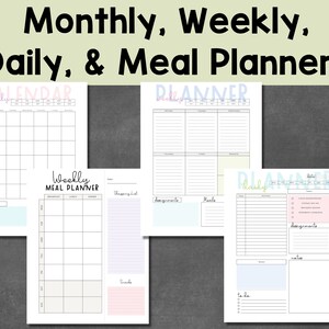 Back to School Planner Printable, Fillable PDF, Printable Organizer for ...