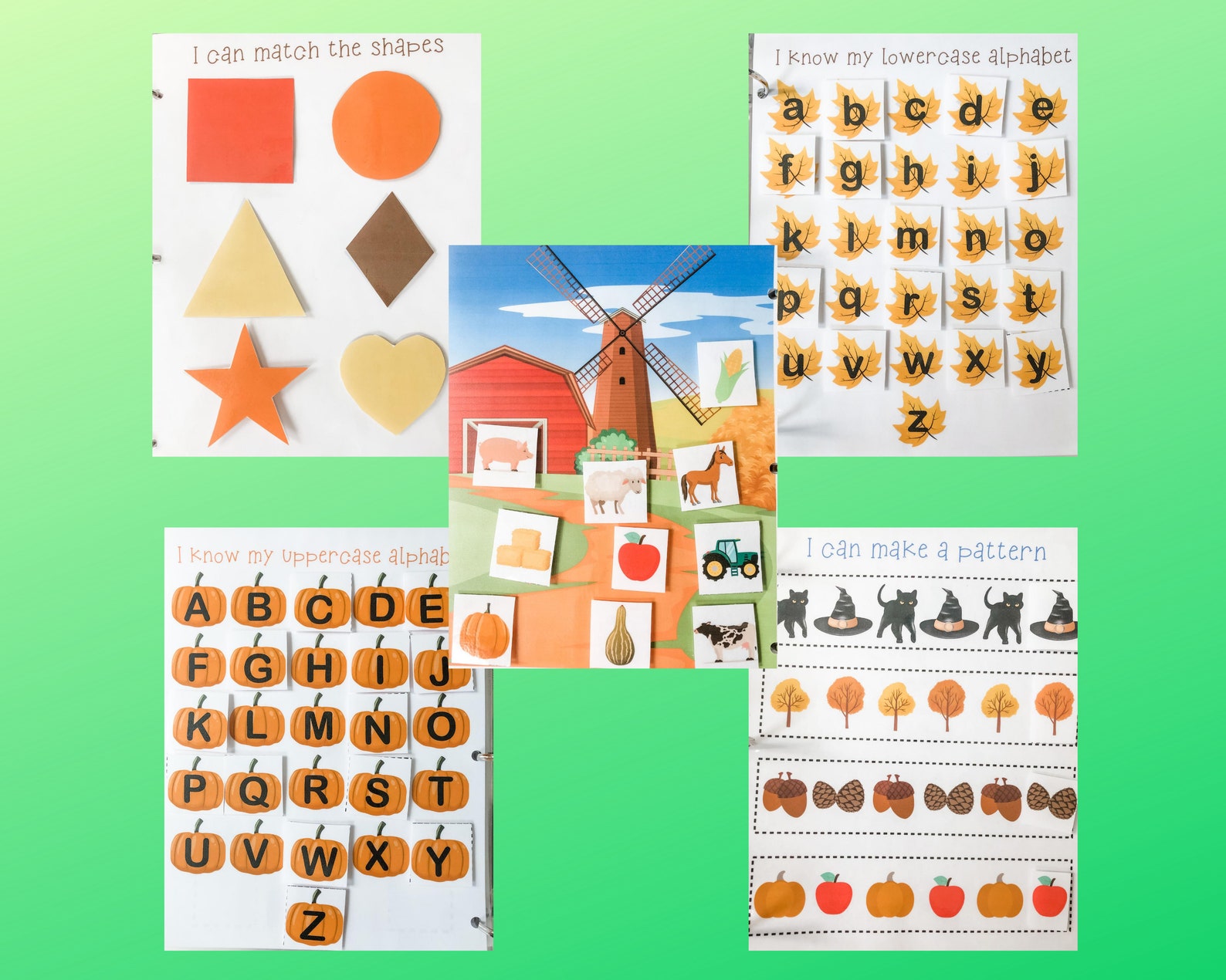 Fall Printable DIY Toddler Preschool Busy Binder quiet Book - Etsy