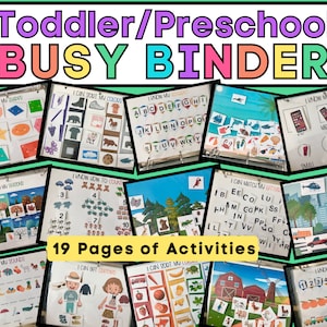 Printable DIY Toddler Busy Binder -quiet Book of Learning and ...