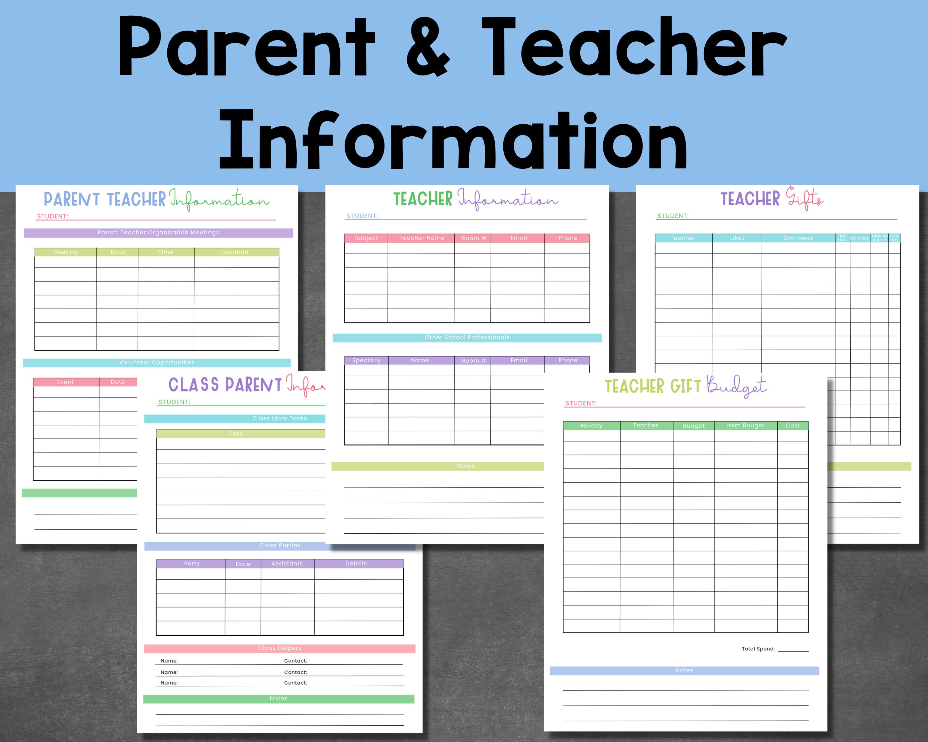 Back to School Planner Printable, Fillable PDF, Printable Organizer for ...