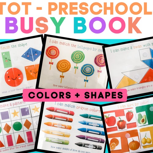 Printable DIY Toddler Busy Binder quiet Book of Learning and - Etsy
