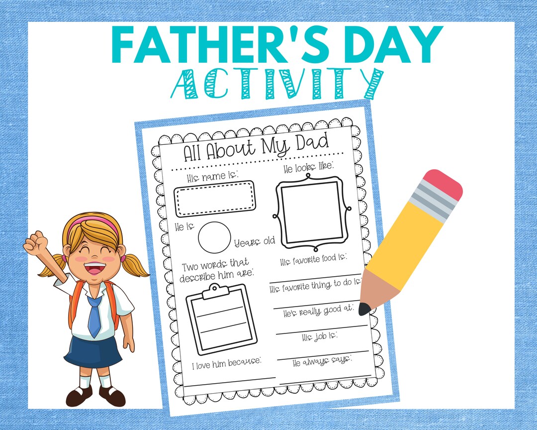 Printable Fathers Day Activity for Toddlers & Young Children - All ...