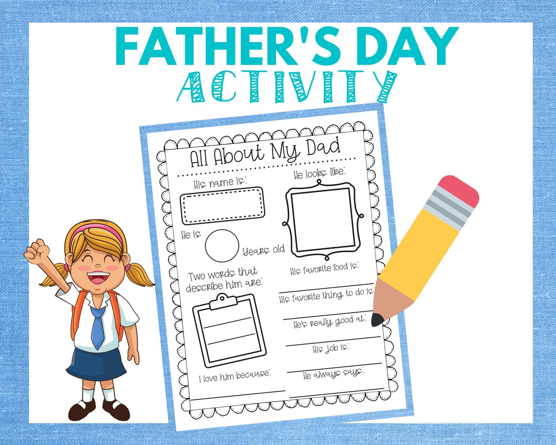 Printable Fathers Day Activity for Toddlers & Young Children - Etsy