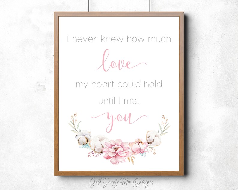 Printable Pink Floral Nursery Wall Decor for Baby Girl - Etsy