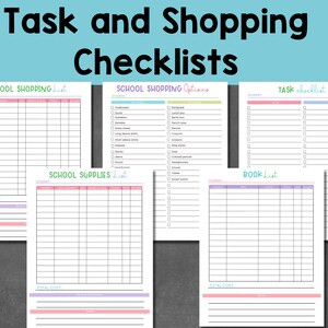 Back to School Planner Printable, Fillable PDF, Printable Organizer for ...