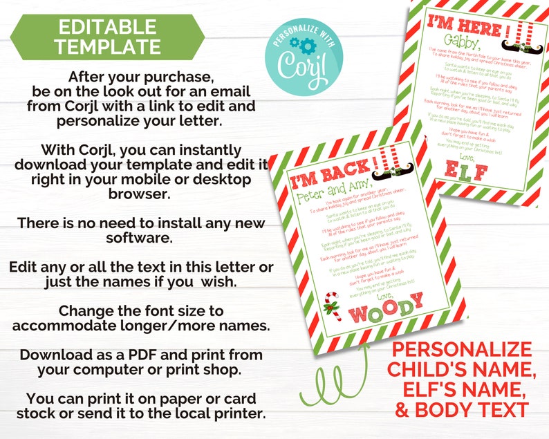 Printable Elf Arrival Welcome Letter Christmas and Holiday - Etsy