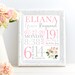 Pink Birth Stats Printable Nursery Decor Sign for Baby Girl Light Pink ...