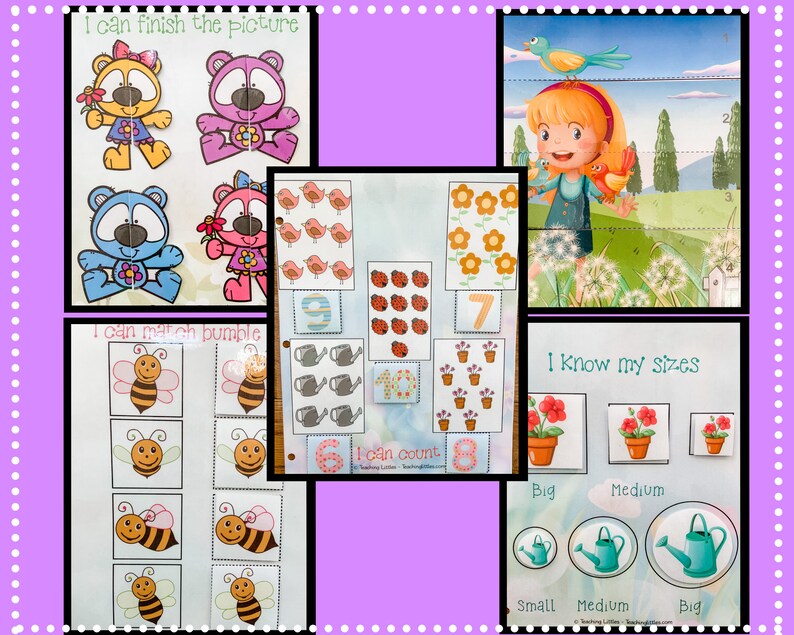 Busy Book Educational Activities Spring Toddler Preschool | Etsy