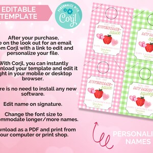 Printable Valentine's Day Tag Label for Applesauce Pouch -valentine's ...