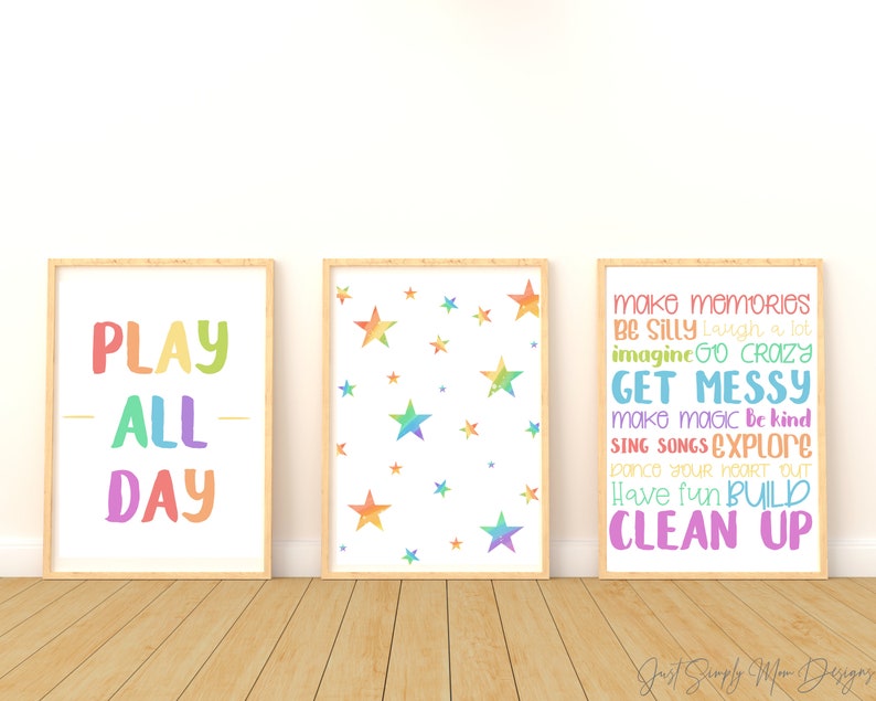 Rainbow Printable Playroom Sign Wall Decor Kids Room - Etsy
