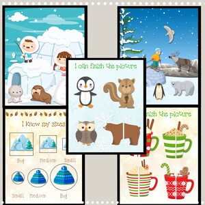 Winter Toddler + Preschool Busy Binder -DIY Printable Quiet Book of ...