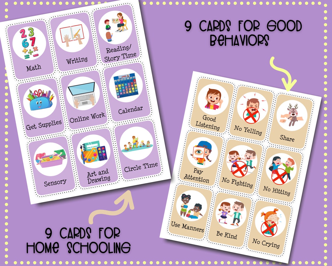 Printable Daily Routine Cards for Kids Activities for Chores - Etsy
