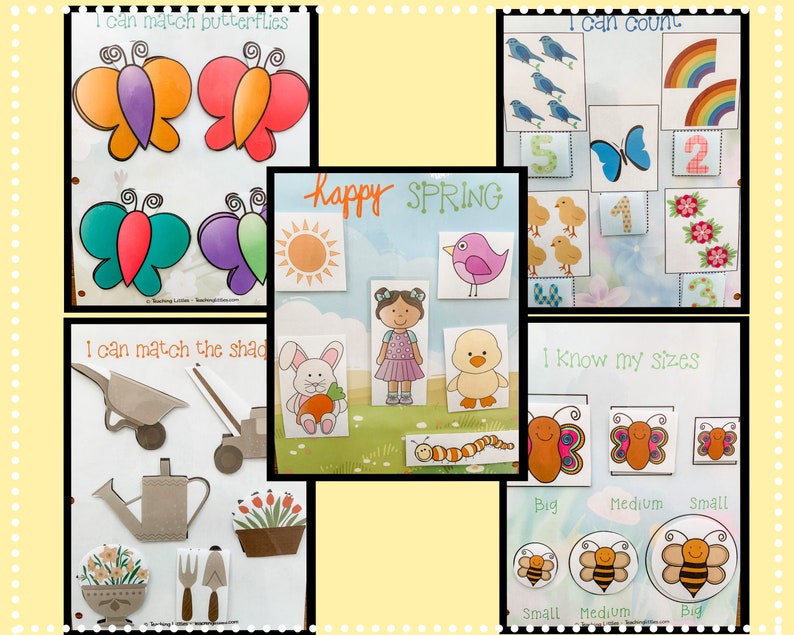 Busy Book Educational Activities Spring Toddler Preschool | Etsy