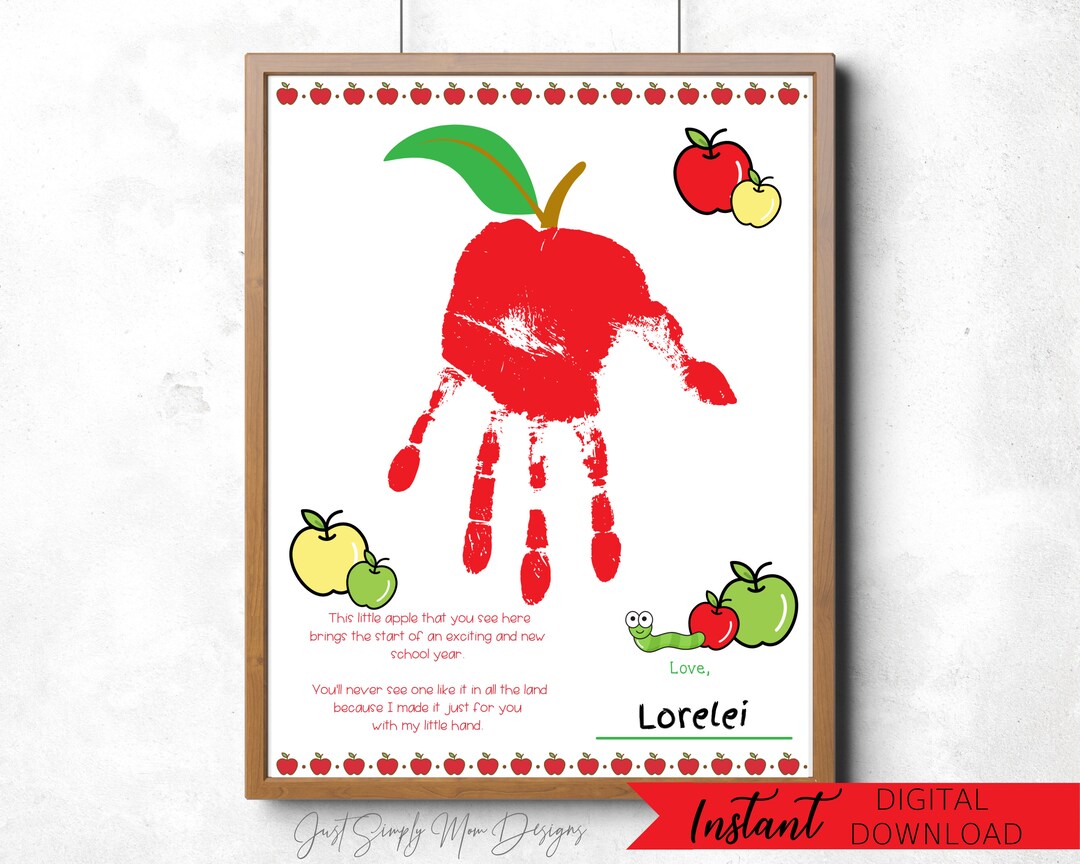 Apple Tiny Handprint for Babies, Toddlers, Preschoolers - Memory ...