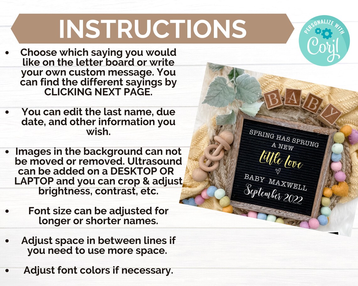 Spring Pregnancy Announcement Digital - Baby Announcement Sign- Baby ...